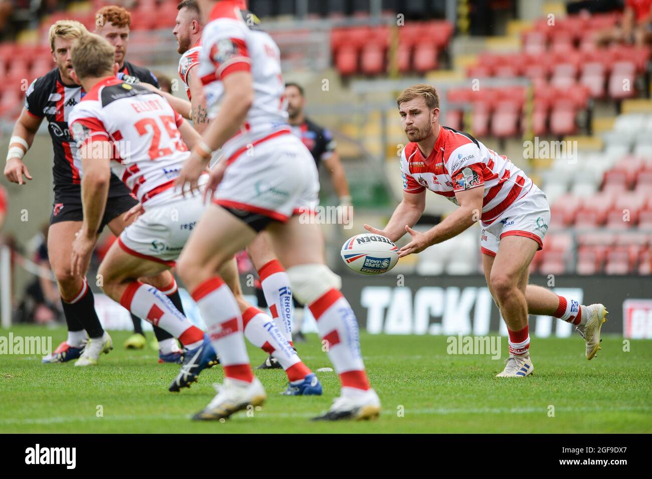 Leigh, England - 22 August 2021 - Josh Eaves of Leigh Centurions in ...