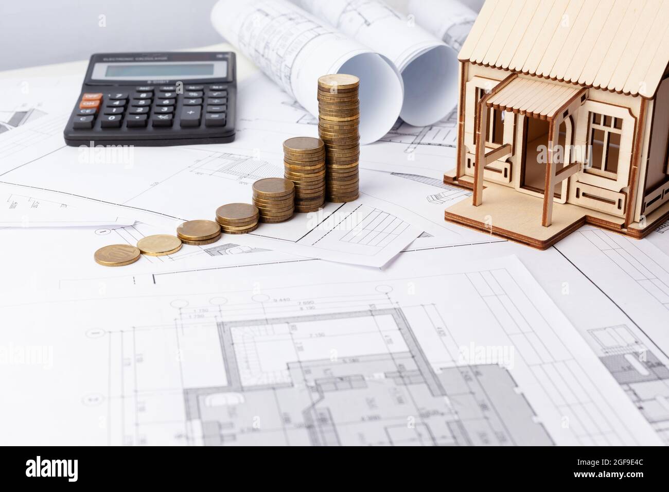 rising design prices, rising construction prices. Copy space Stock ...