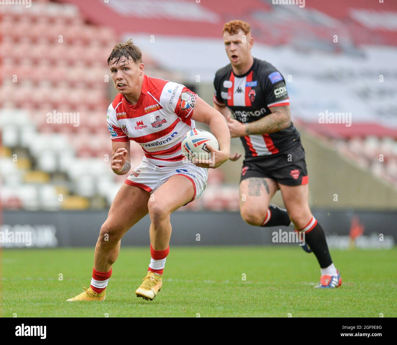 Leigh, England - 22 August 2021 - Keanan Brand of Leigh Centurions in ...