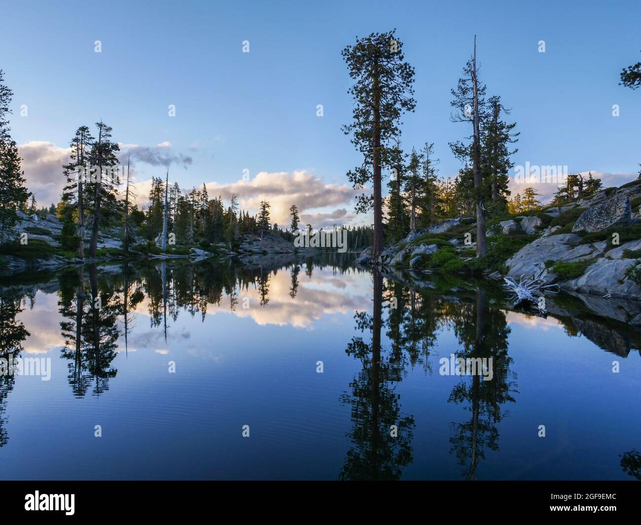 alpine lake reflection Stock Photo - Alamy