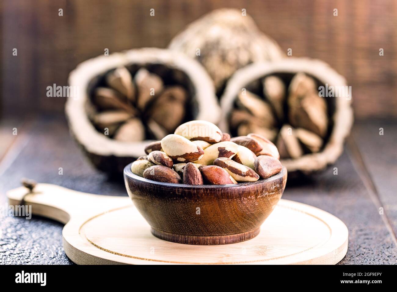 Brazil nut, originally from the Amazon, called "Pará nut", Brazilian ...