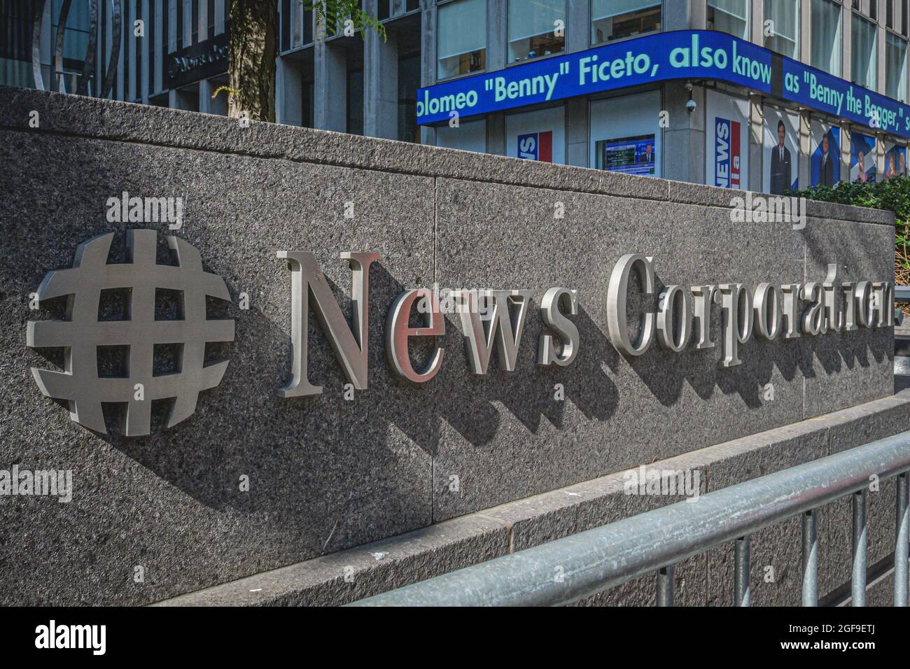 New York, US, 24th Aug 2021, Entrance to Fox News headquarters in New ...