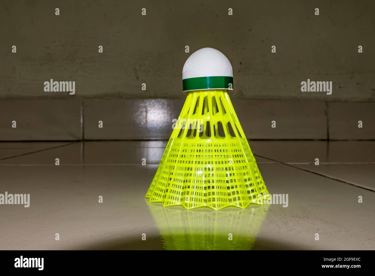 Plastic Badminton Ball, Yellow Ball, On Black Background, Texture Stock ...