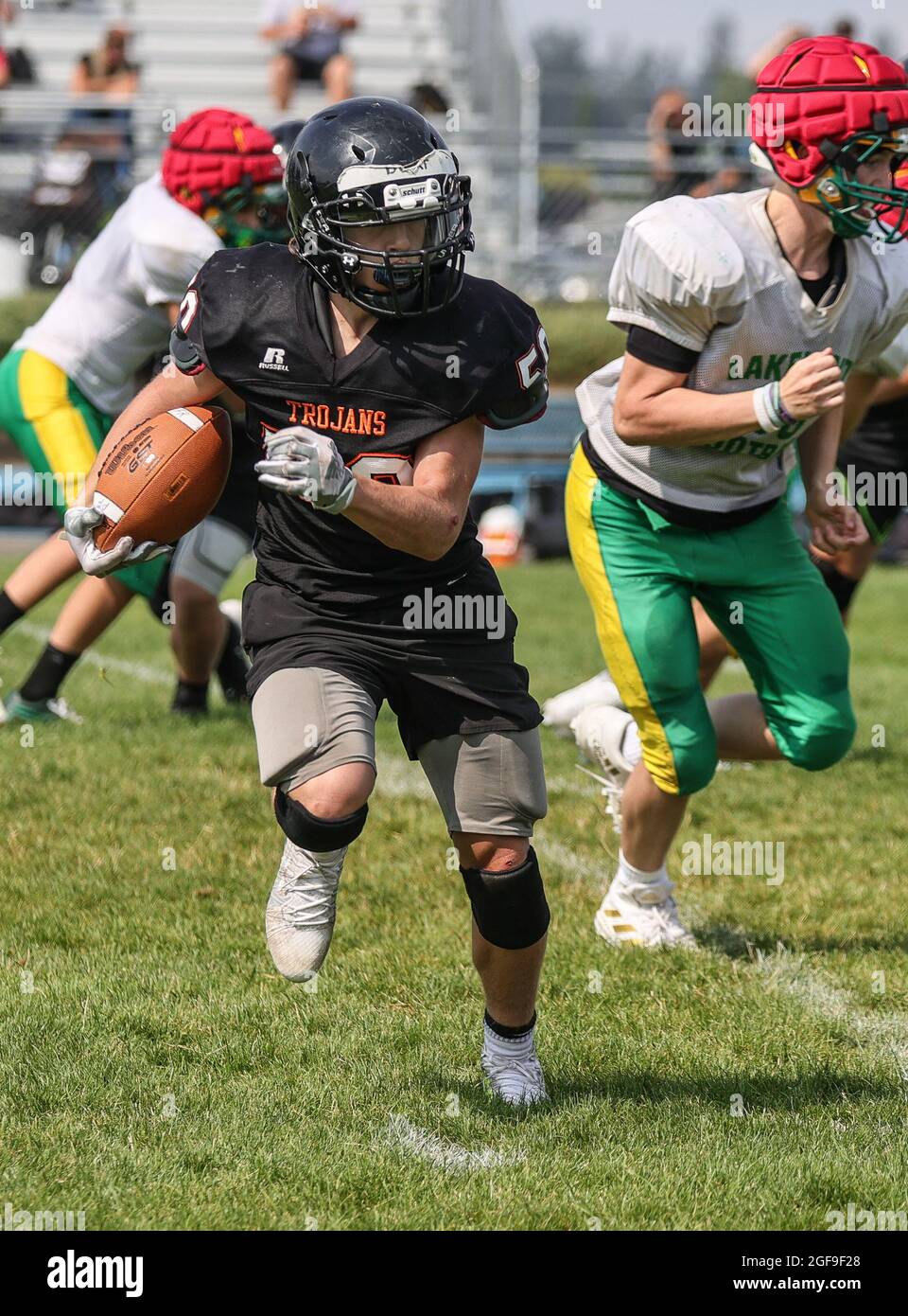 Football action with Lakeland vs Post Falls high school in Coeur d ...