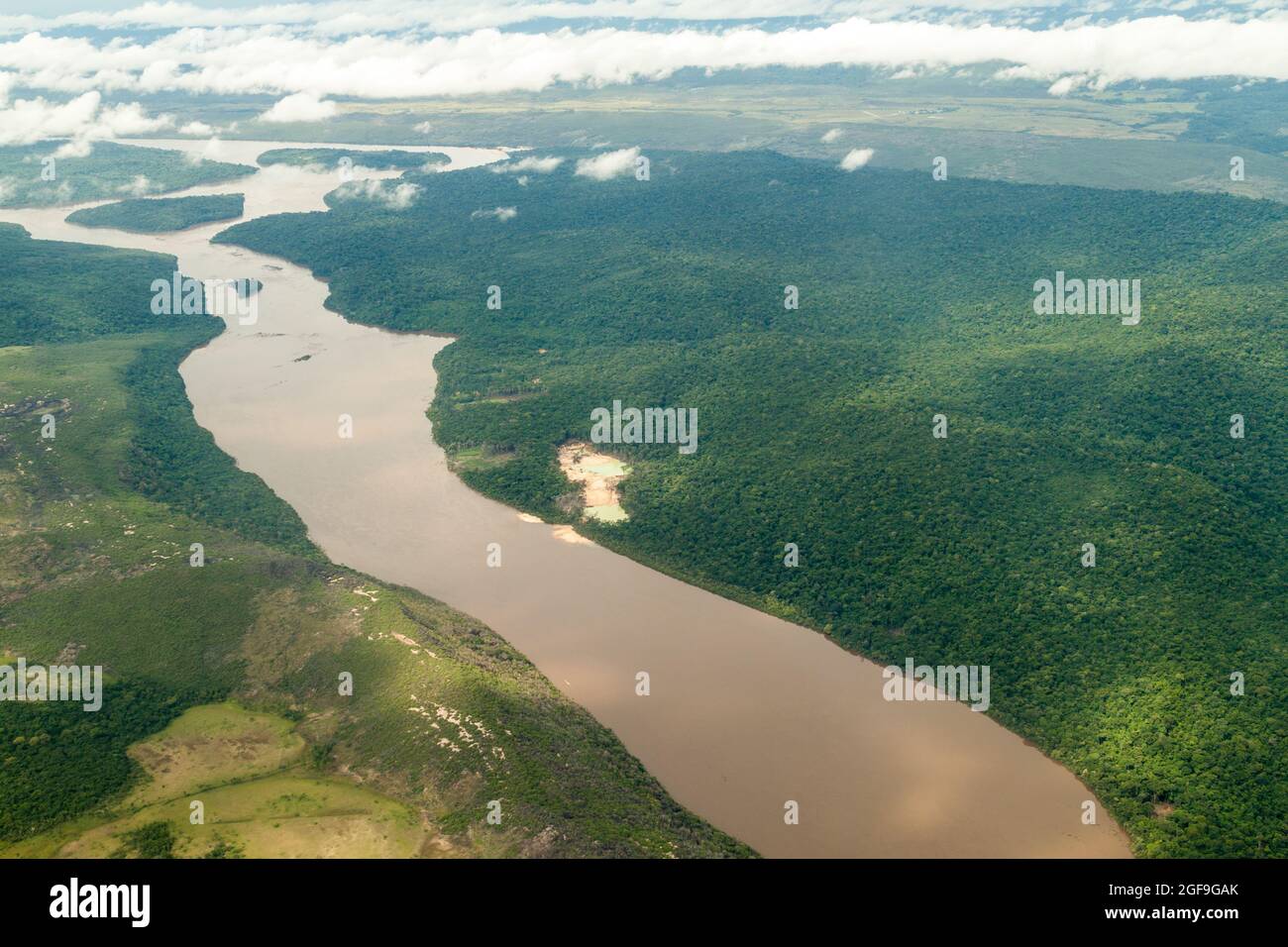 Aerial view of river Caroni in Venezuela Stock Photo - Alamy
