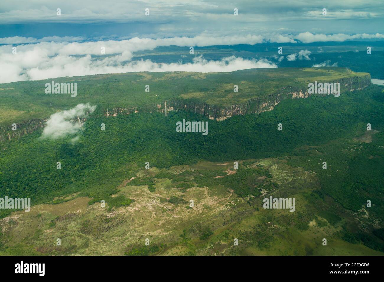 Aerial view of tepui (table mountain) in Venezuela Stock Photo - Alamy