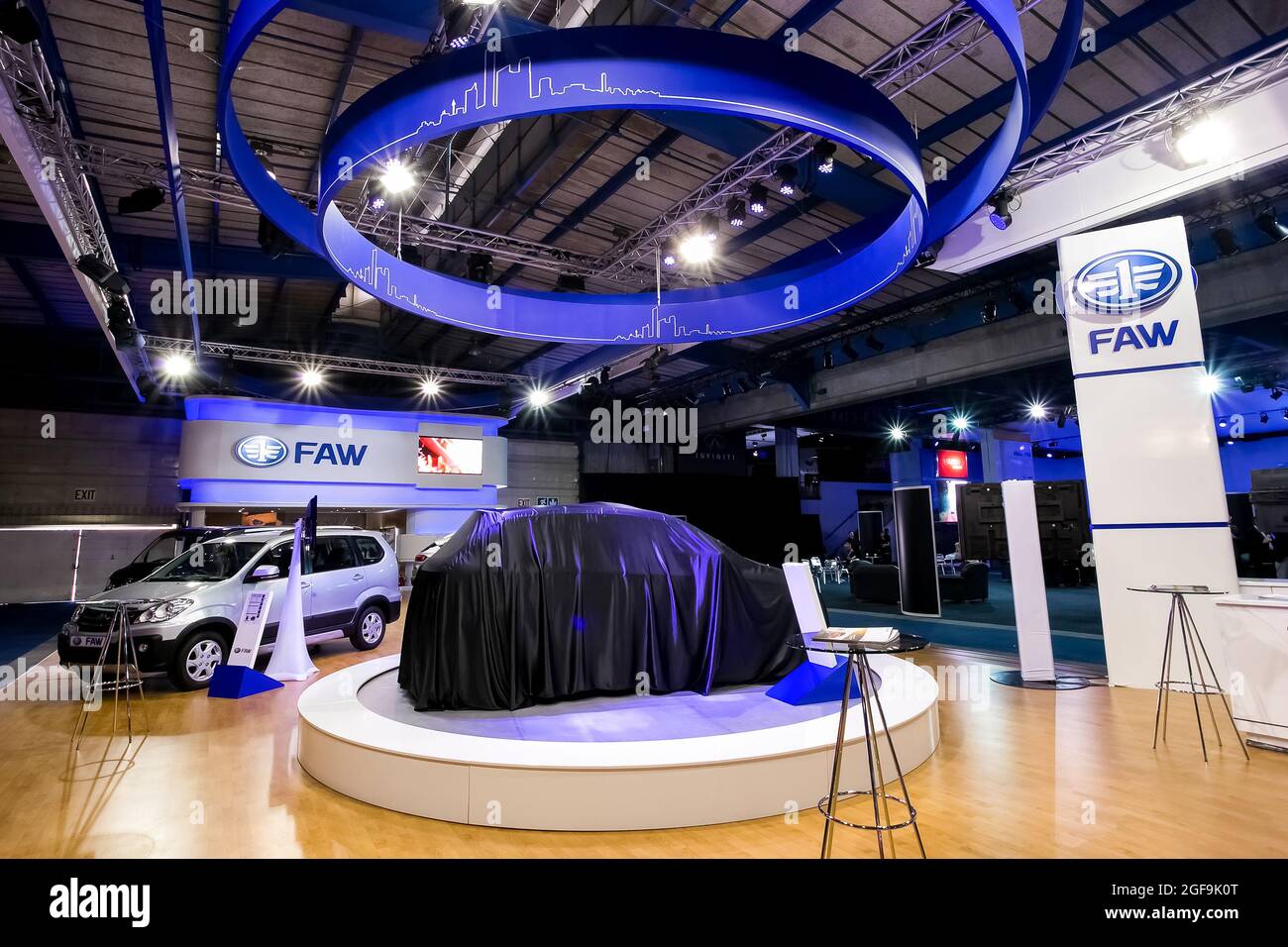 JOHANNESBURG, SOUTH AFRICA - Aug 05, 2021: The FAW brand of cars and ...