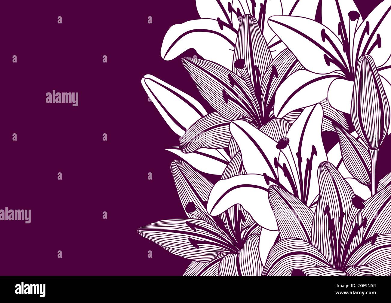 Stylized lily hi-res stock photography and images - Alamy