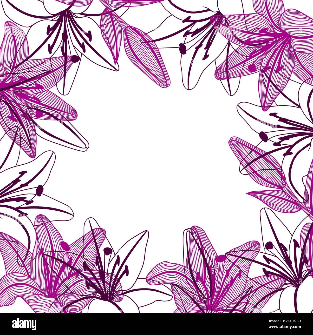 Stylized lily hi-res stock photography and images - Alamy