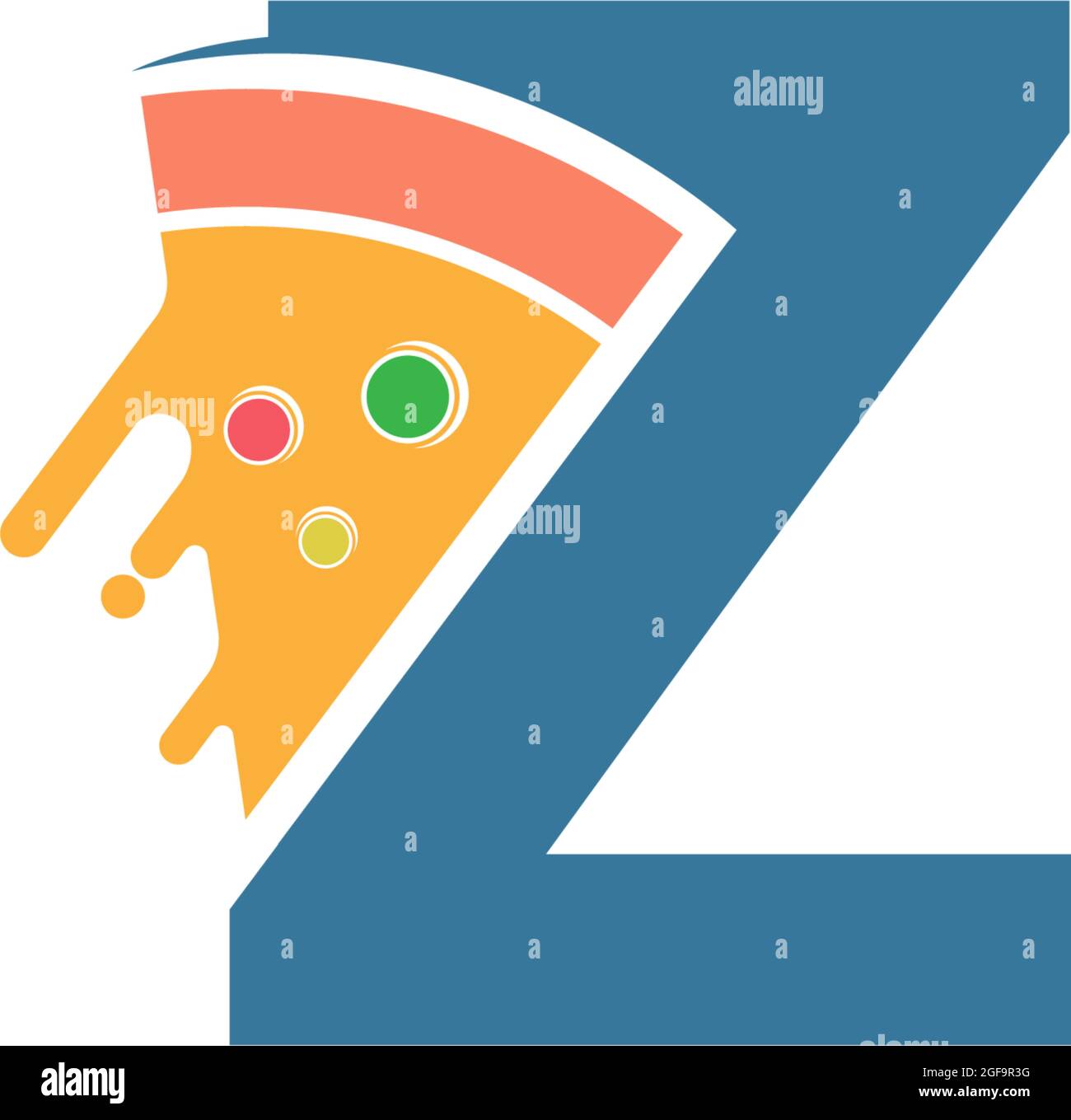 Letter Z with pizza icon logo vector template Stock Vector Image & Art ...