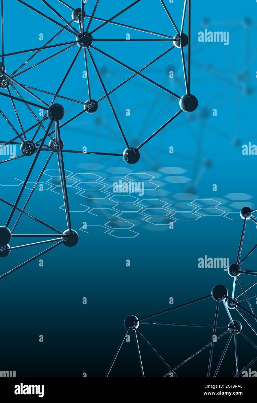 Vertical biology structure 3D rendering for background and cover design ...