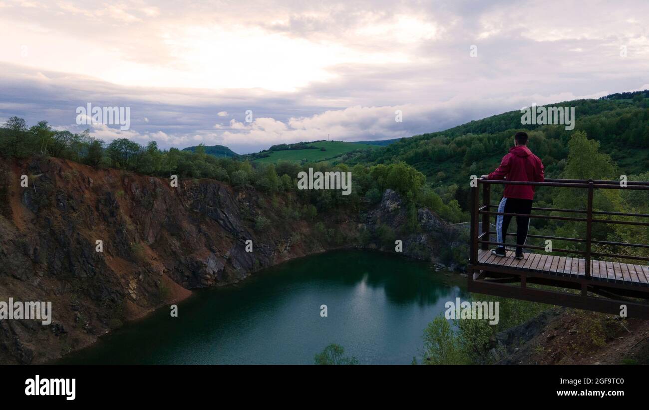 Aerial view of Lake Benatina in Slovakia Stock Photo - Alamy