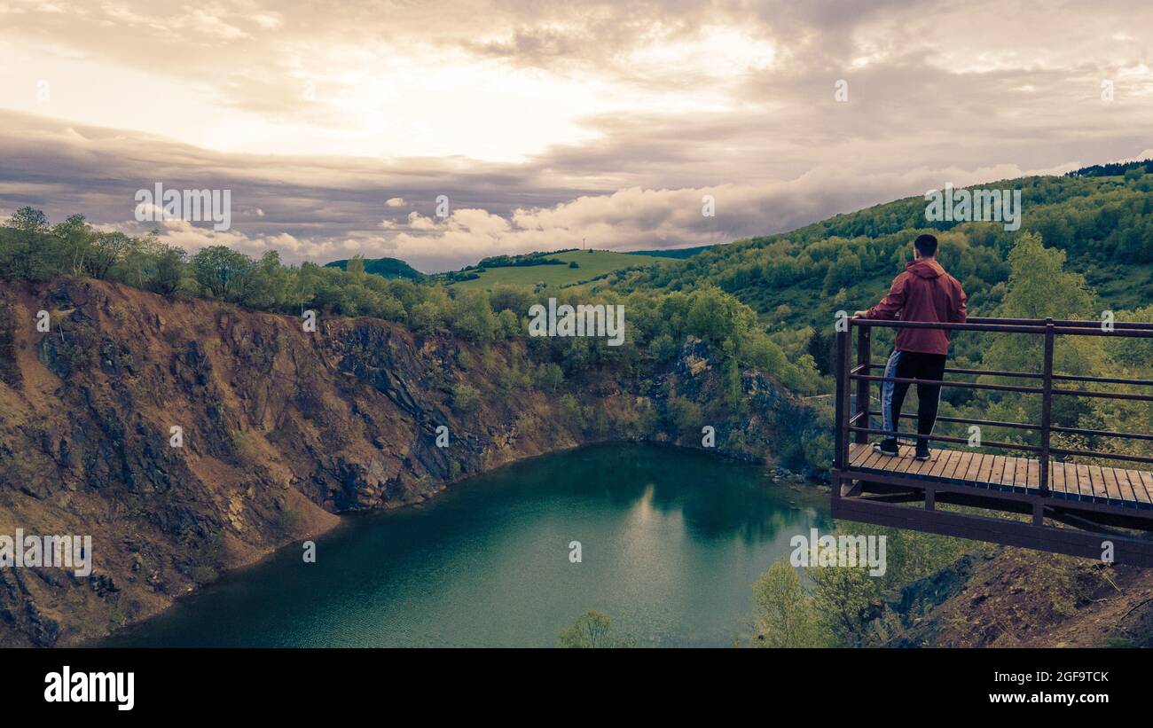 Aerial view of Lake Benatina in Slovakia Stock Photo - Alamy