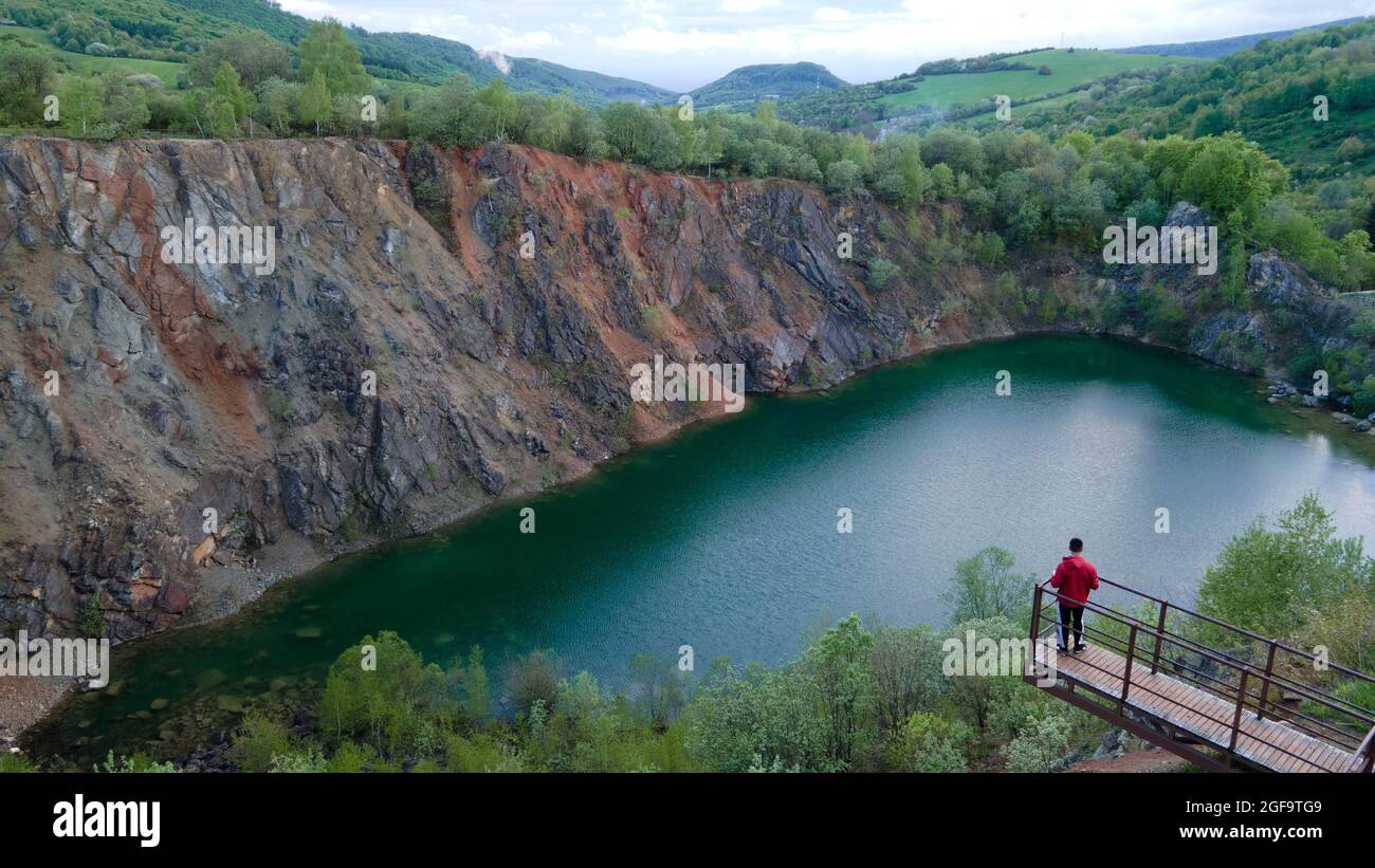 Aerial view of Lake Benatina in Slovakia Stock Photo - Alamy
