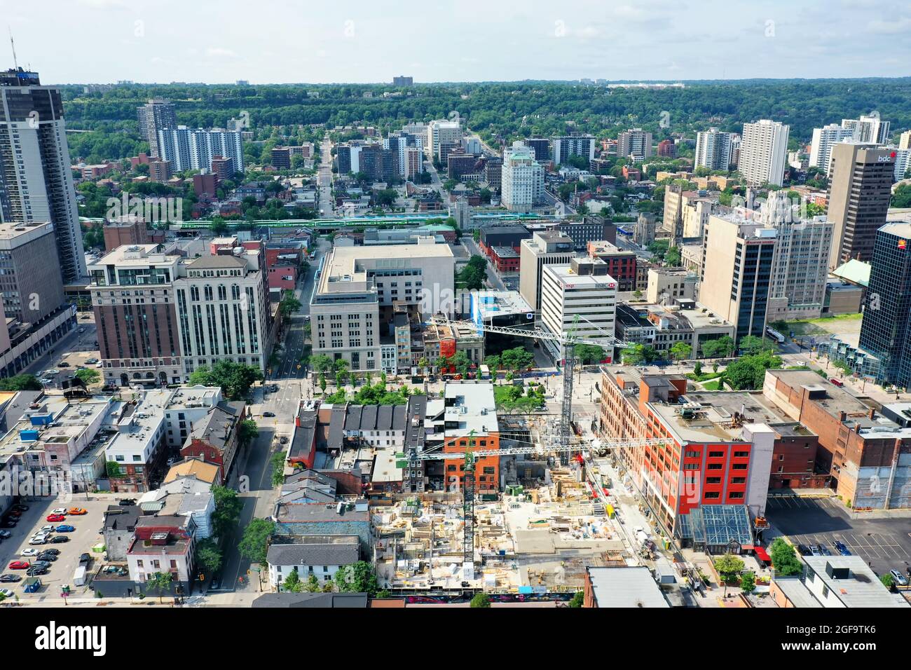 An aerial view of Hamilton, Ontario, Canada downtown, editorial Stock ...