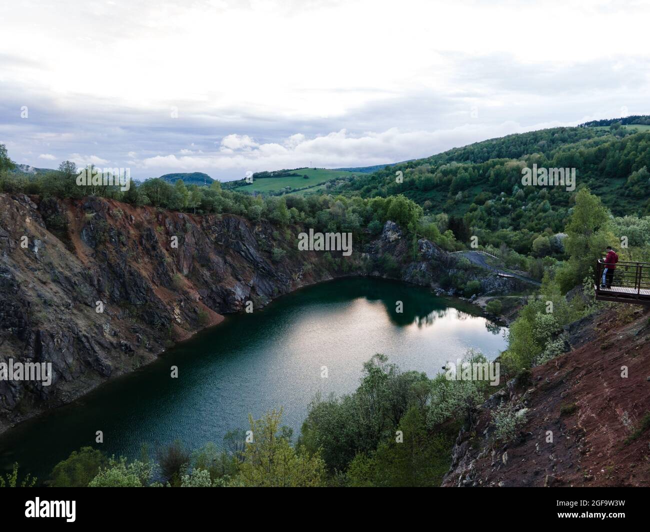 Aerial view of Lake Benatina in Slovakia Stock Photo - Alamy