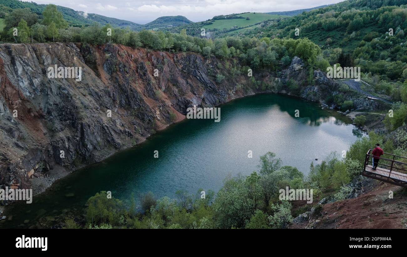 Aerial view of Lake Benatina in Slovakia Stock Photo - Alamy