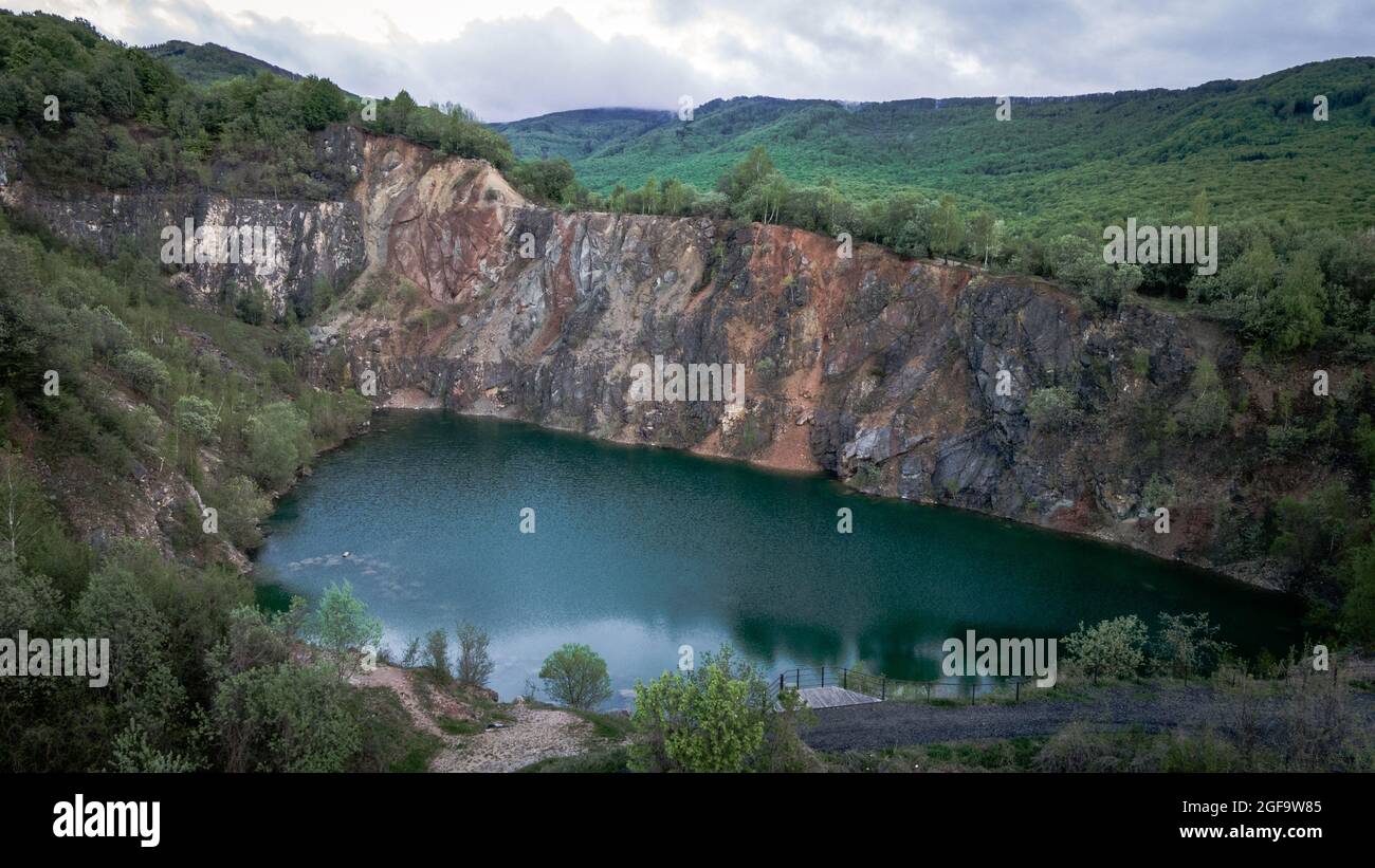 Aerial view of Lake Benatina in Slovakia Stock Photo - Alamy