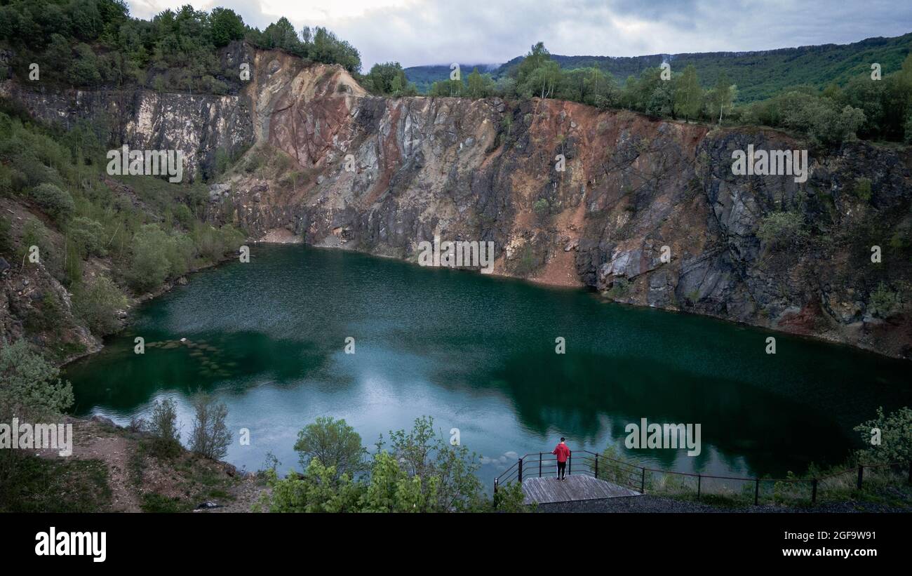 Aerial view of Lake Benatina in Slovakia Stock Photo - Alamy