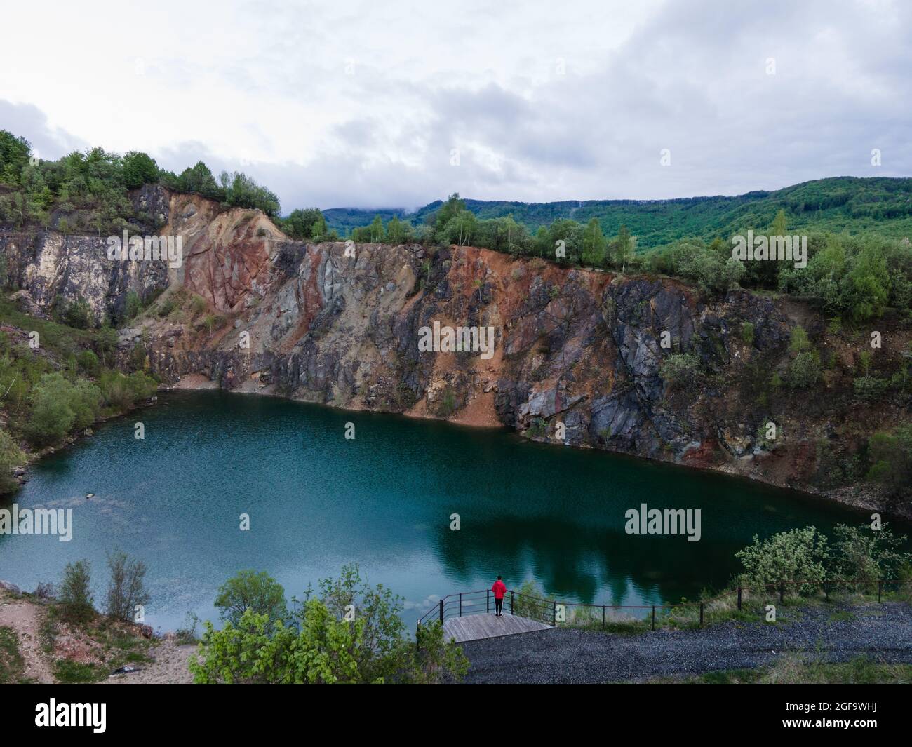 Aerial view of Lake Benatina in Slovakia Stock Photo - Alamy