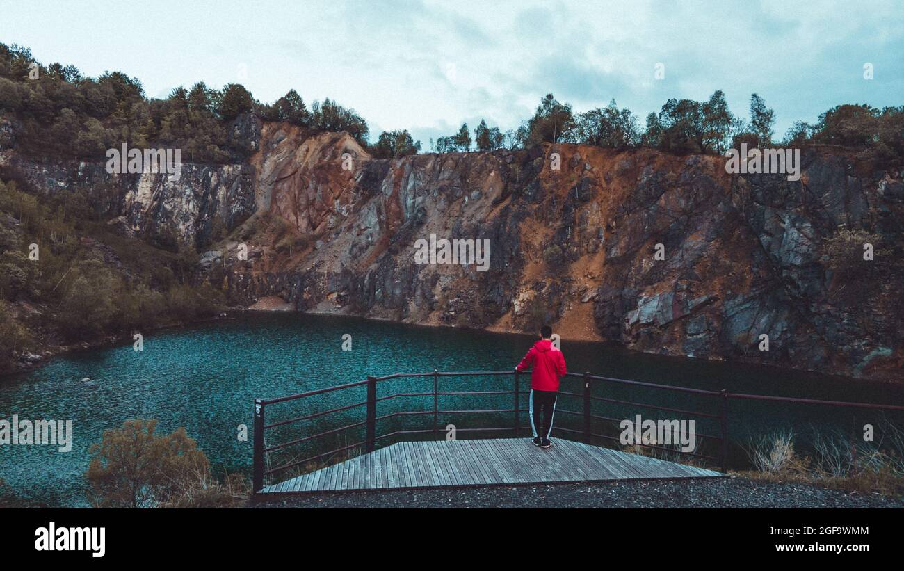 Aerial view of Lake Benatina in Slovakia Stock Photo - Alamy