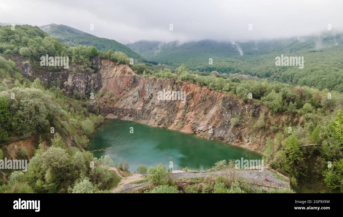 Aerial view of Lake Benatina in Slovakia Stock Photo - Alamy