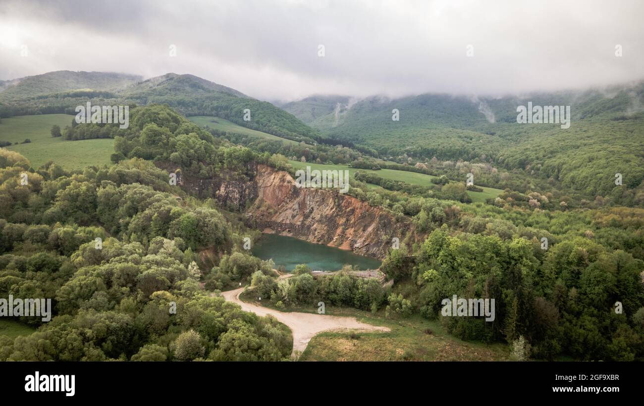 Aerial view of Lake Benatina in Slovakia Stock Photo - Alamy