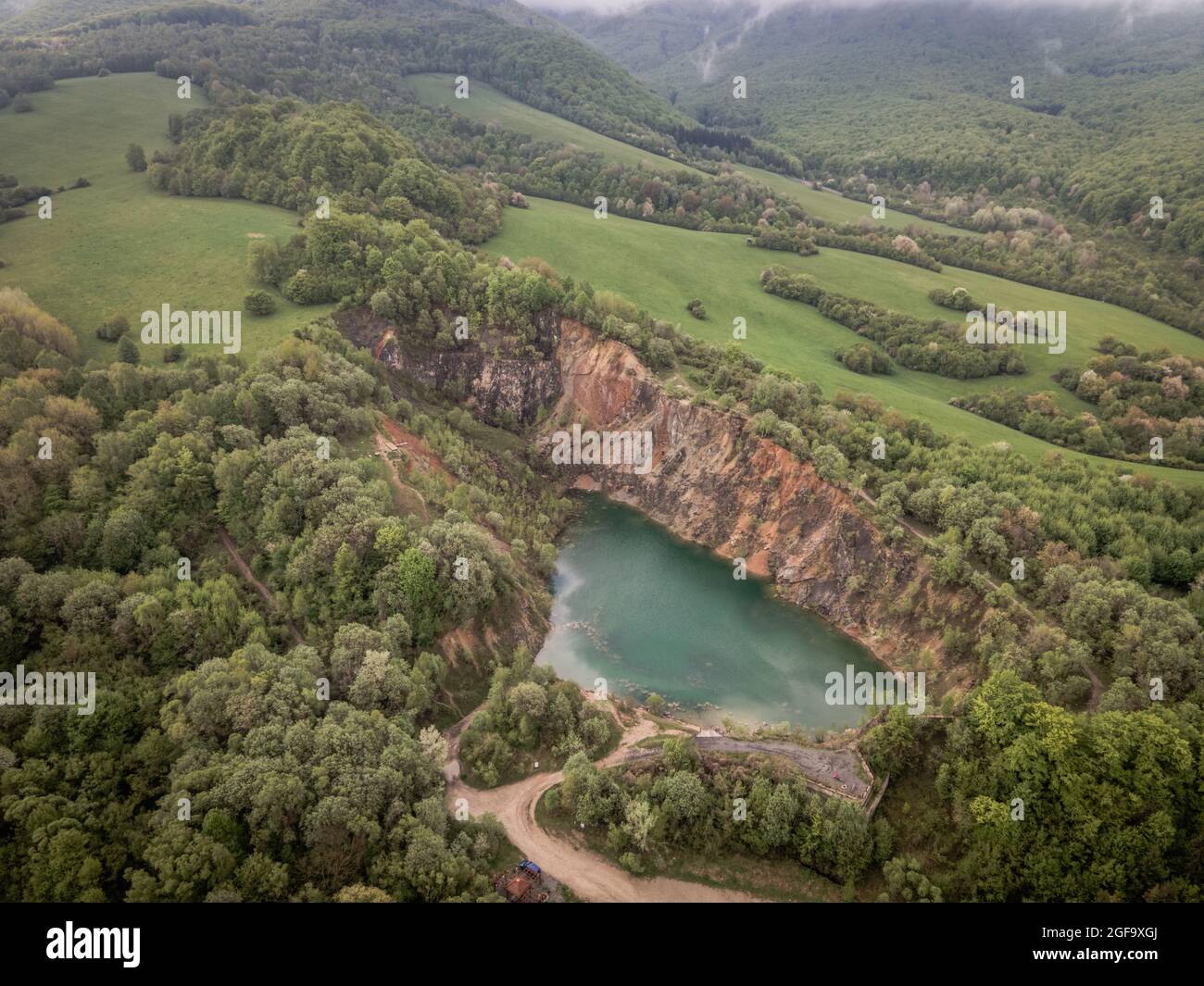 Aerial view of Lake Benatina in Slovakia Stock Photo - Alamy