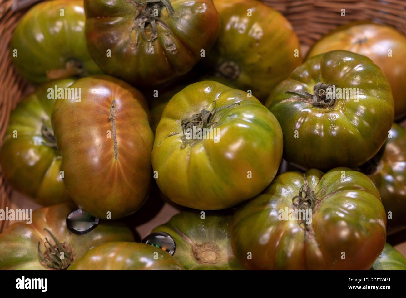 Raf tomato in the background, a very popular tomato variety. Healthy ...