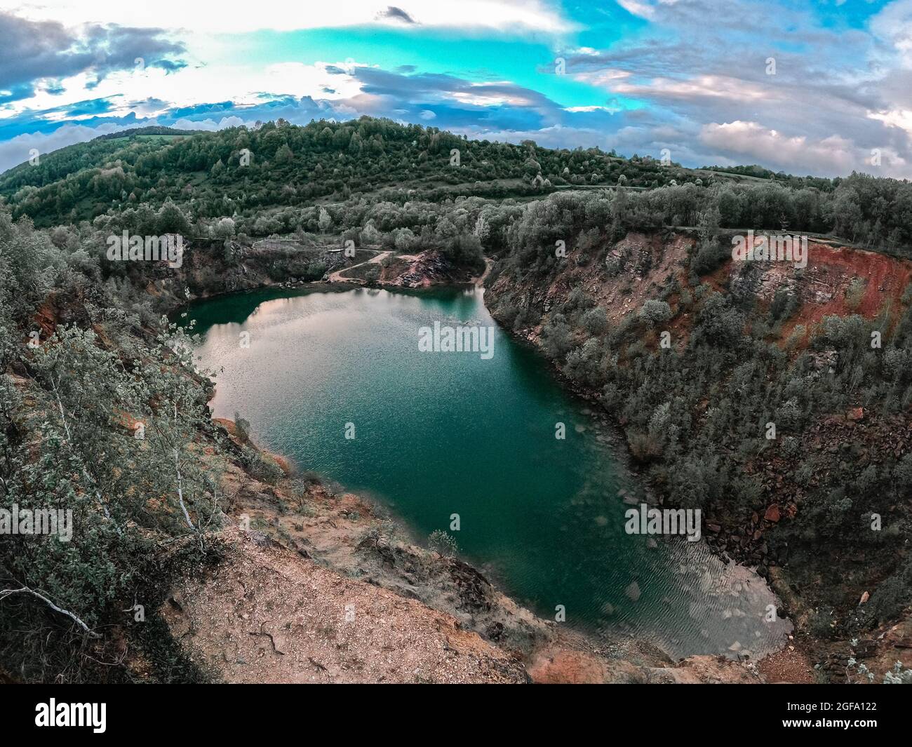 Aerial view of Lake Benatina in Slovakia Stock Photo - Alamy