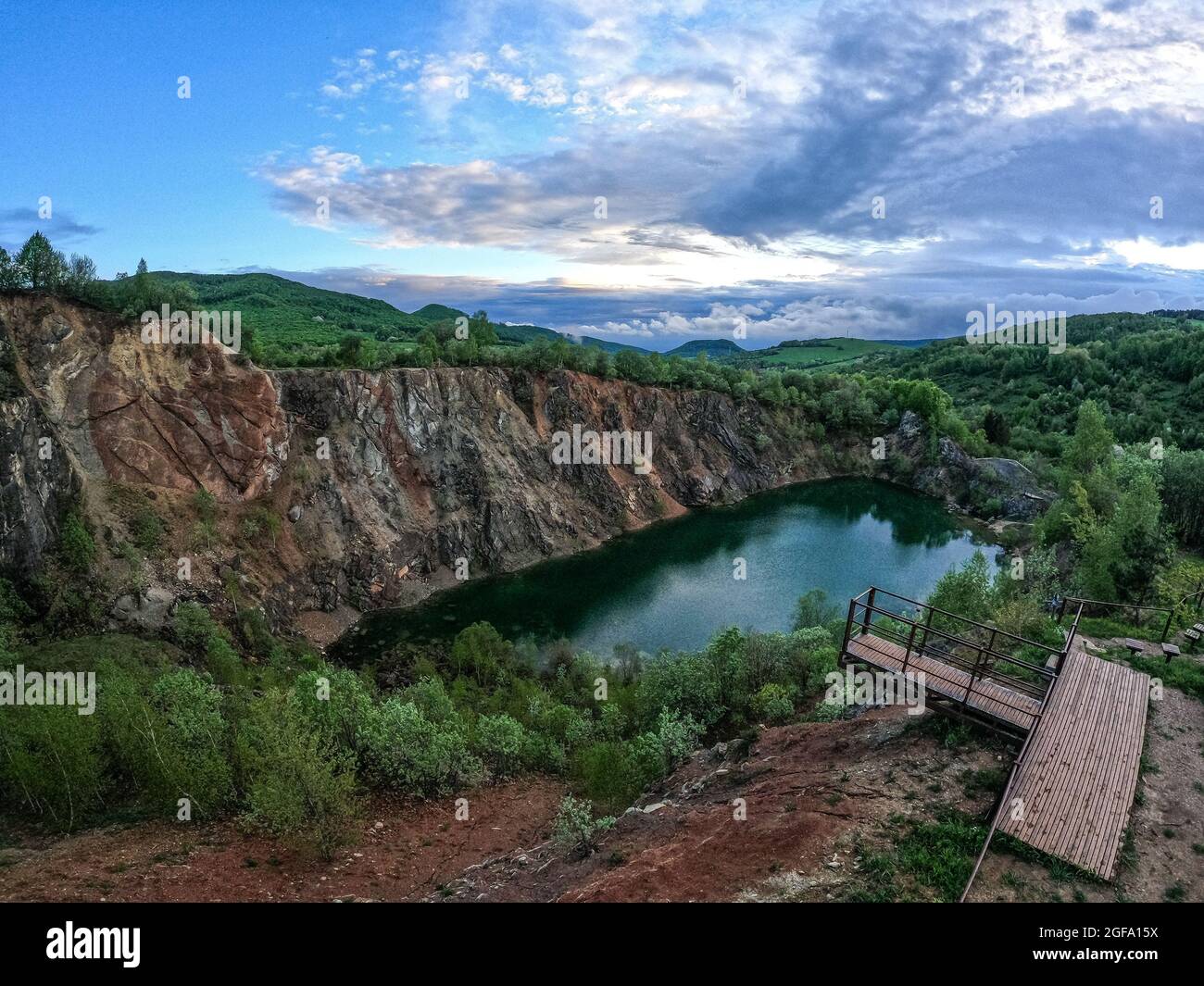 Aerial view of Lake Benatina in Slovakia Stock Photo - Alamy