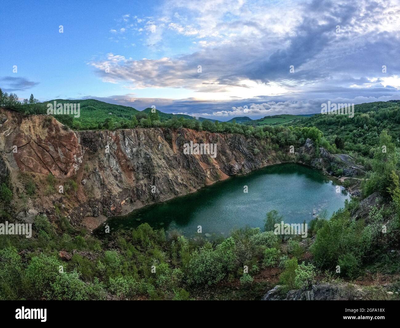 Aerial view of Lake Benatina in Slovakia Stock Photo - Alamy