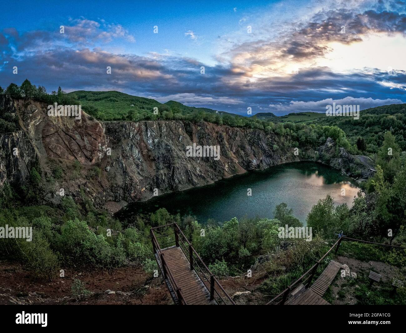 Aerial view of Lake Benatina in Slovakia Stock Photo - Alamy