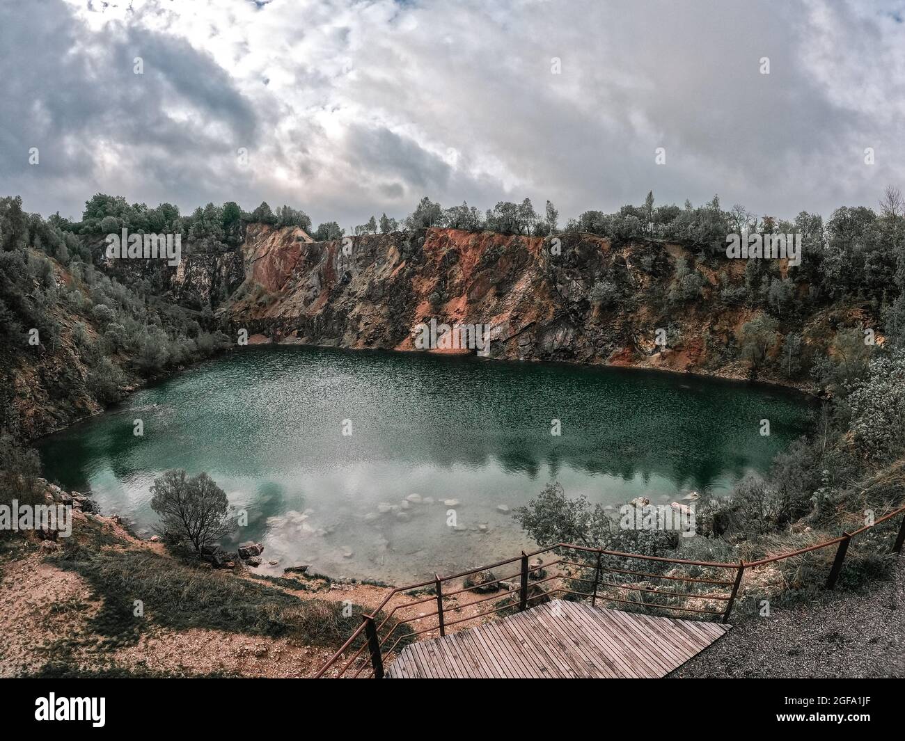 Aerial view of Lake Benatina in Slovakia Stock Photo - Alamy