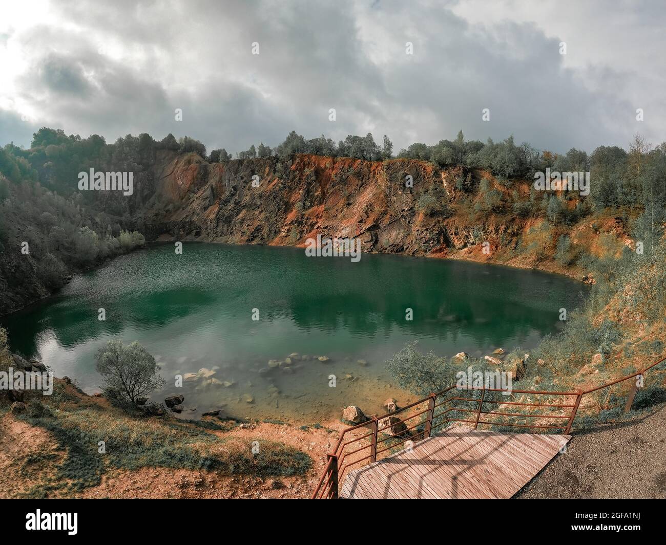 Aerial view of Lake Benatina in Slovakia Stock Photo - Alamy