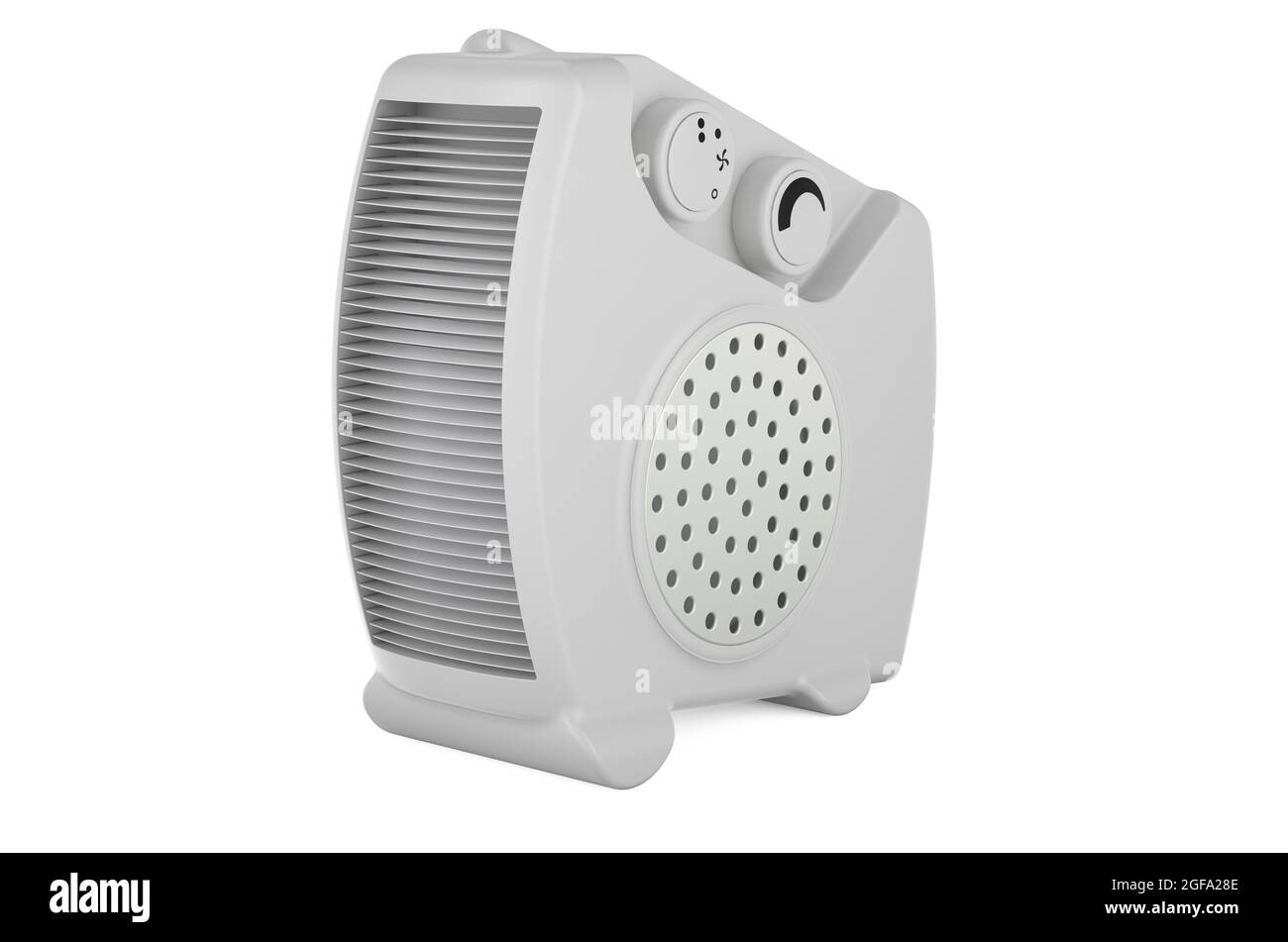 Fan heater, 3D rendering isolated on white background Stock Photo - Alamy