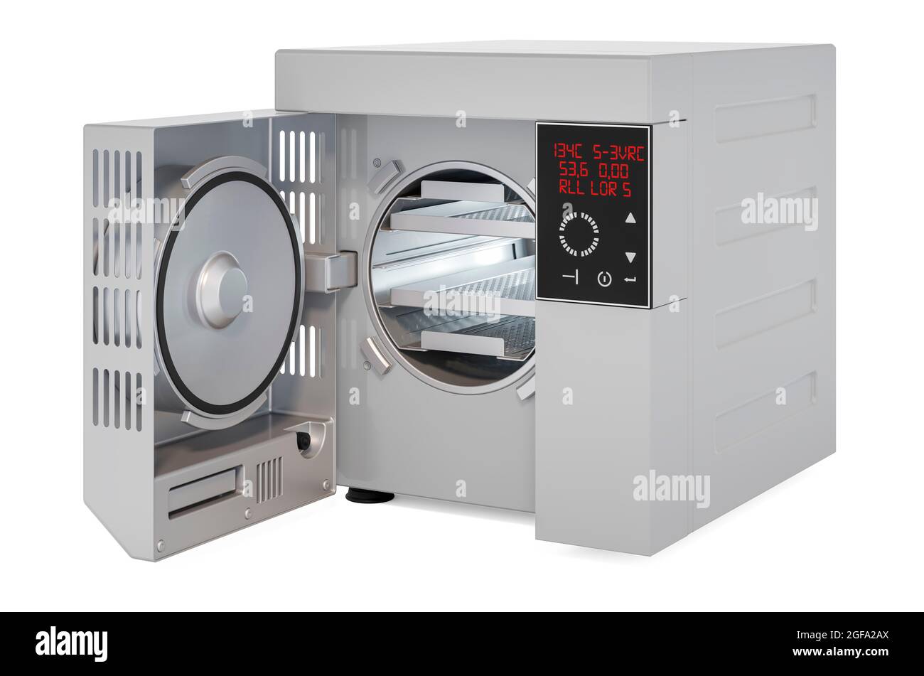 Horizontal high-capacity autoclave with cylindrical chamber, 3D ...