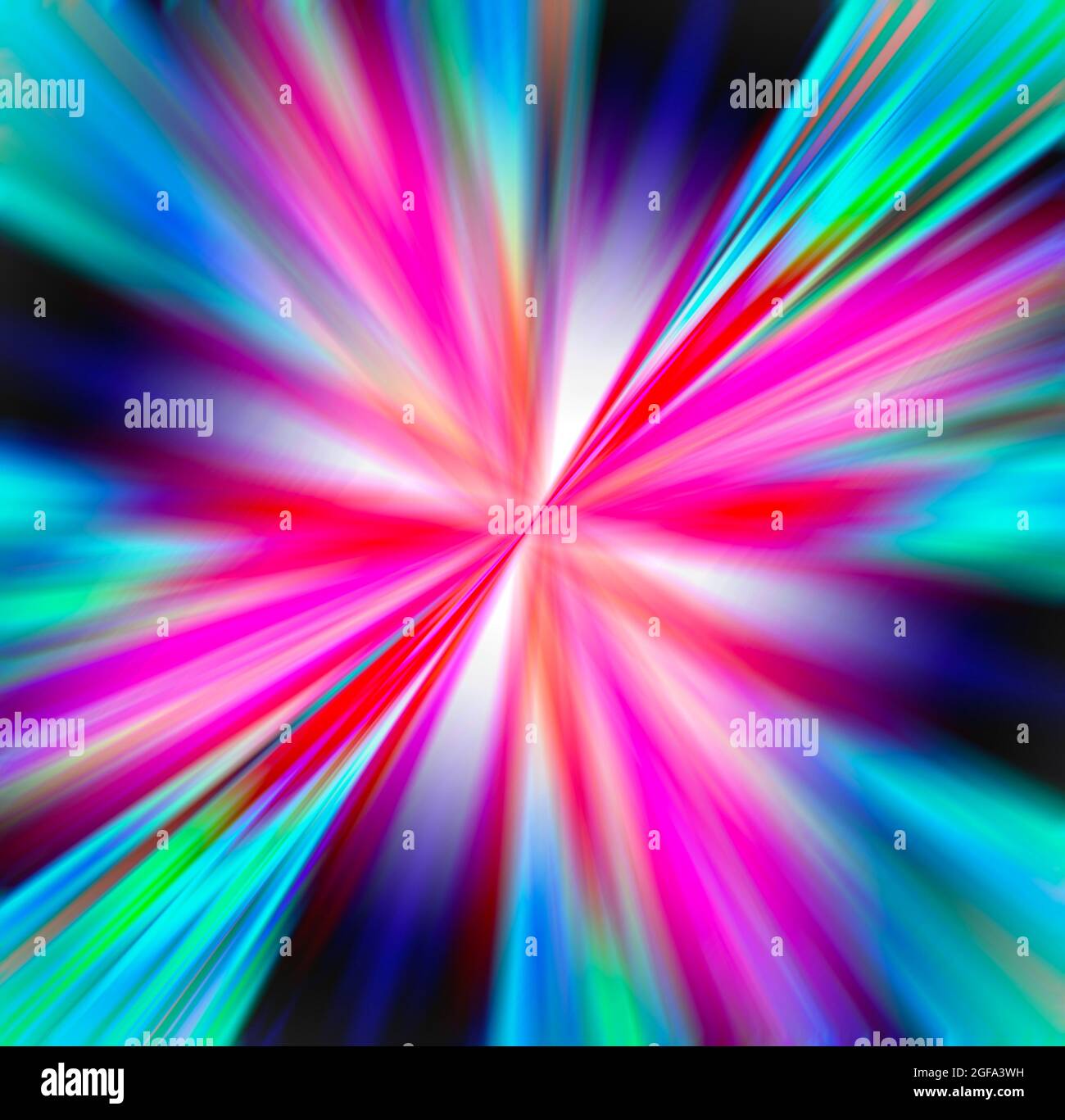 pink rays radiate from or to centre Stock Photo - Alamy