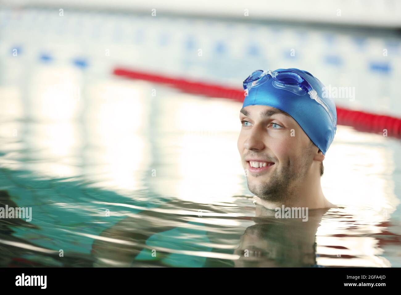 Handsome sporty man in the swimming pool Stock Photo - Alamy