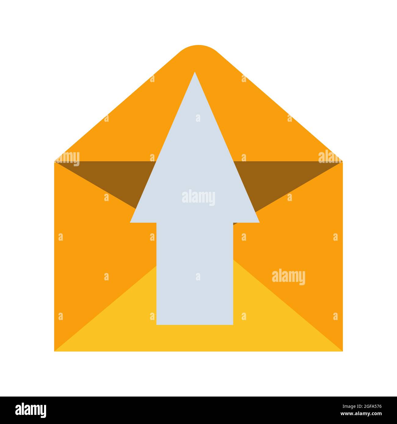 Envelope mail paper communication isolated white letter message ...