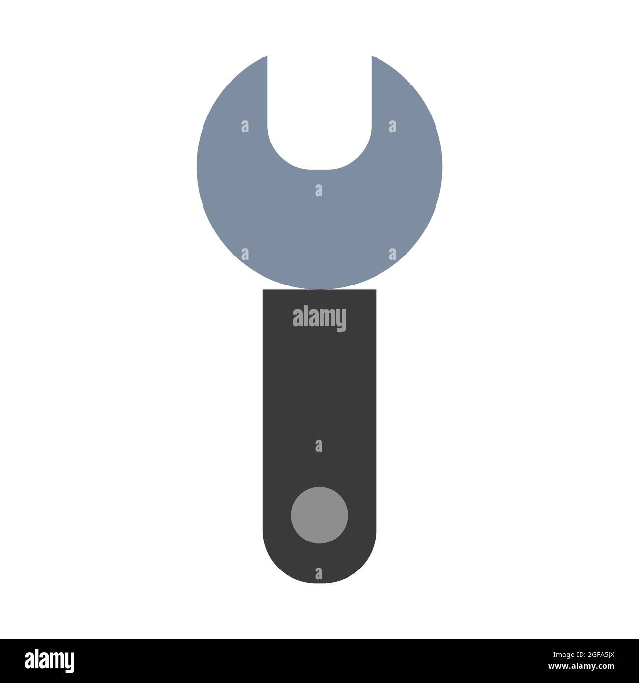 Wrench tool icon spanner equipment vector illustration. Work ...
