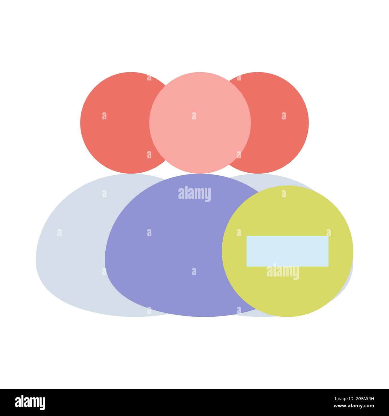 Delete user person icon avatar illustration business symbol. Profile ...
