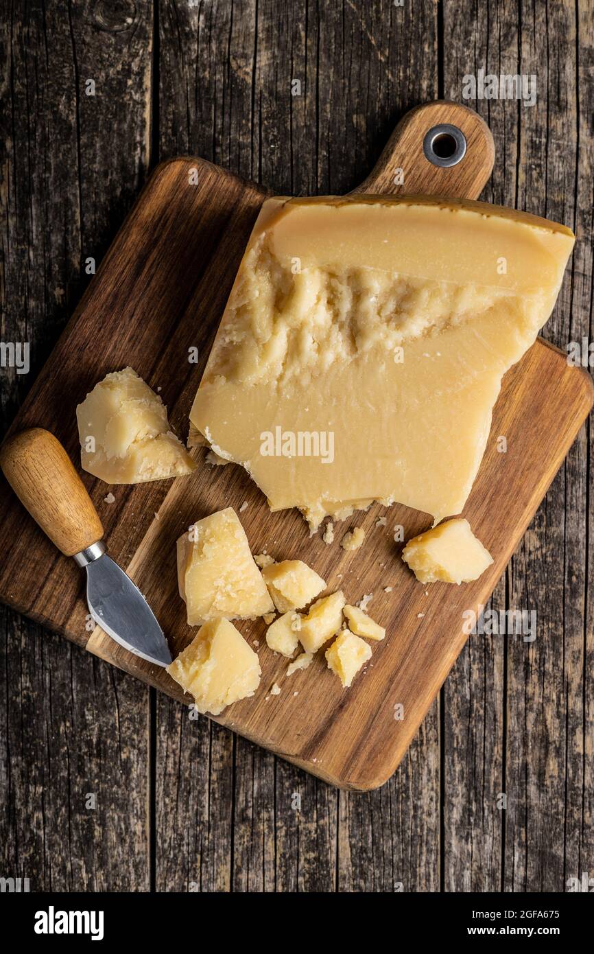 Block cheese top view hi-res stock photography and images - Alamy