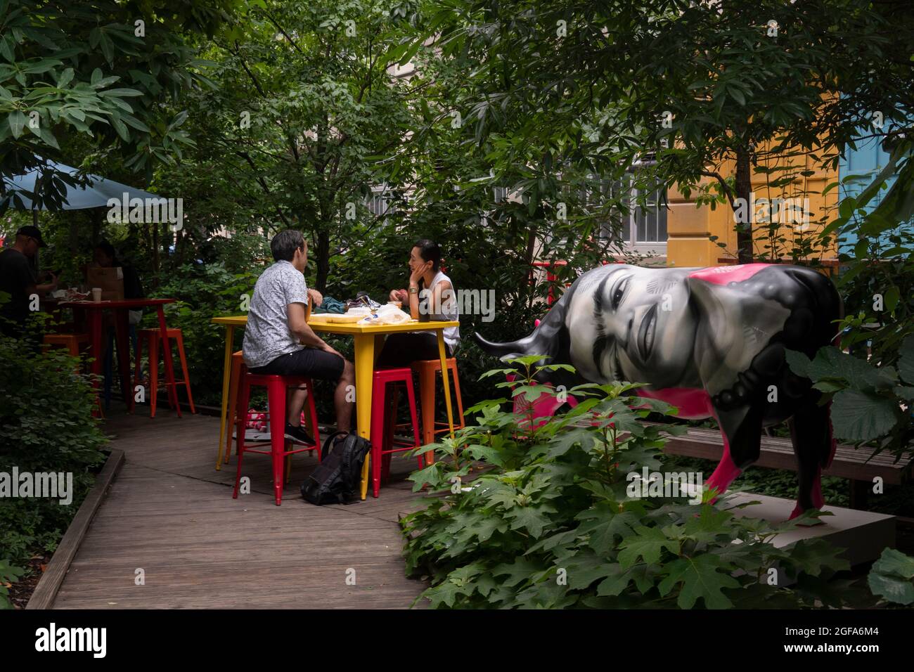 Cow Parade at Industry City Sunset Park Brooklyn NYC Stock Photo - Alamy