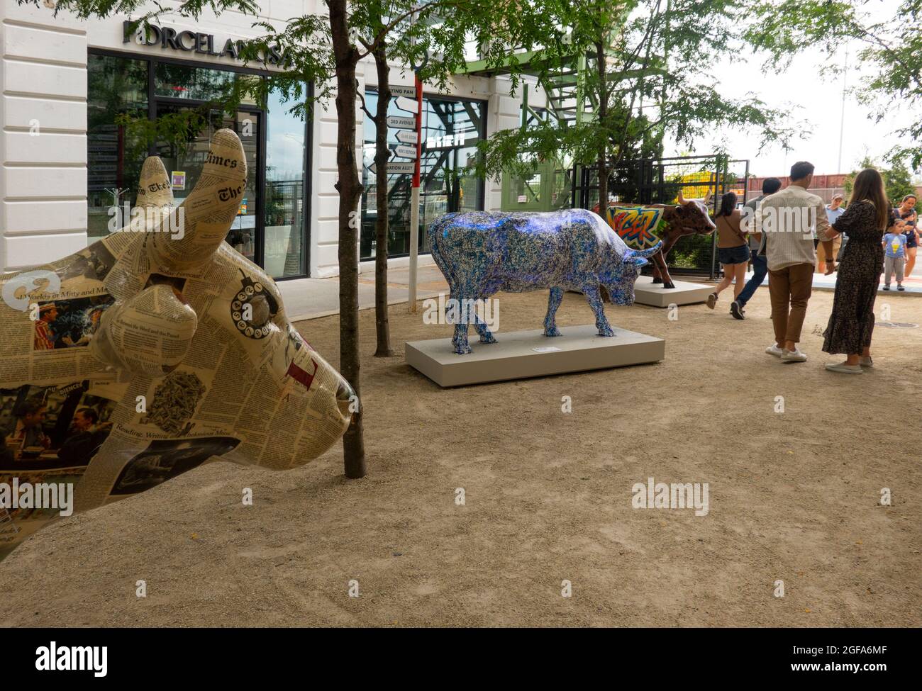 Cow Parade at Industry City Sunset Park Brooklyn NYC Stock Photo - Alamy
