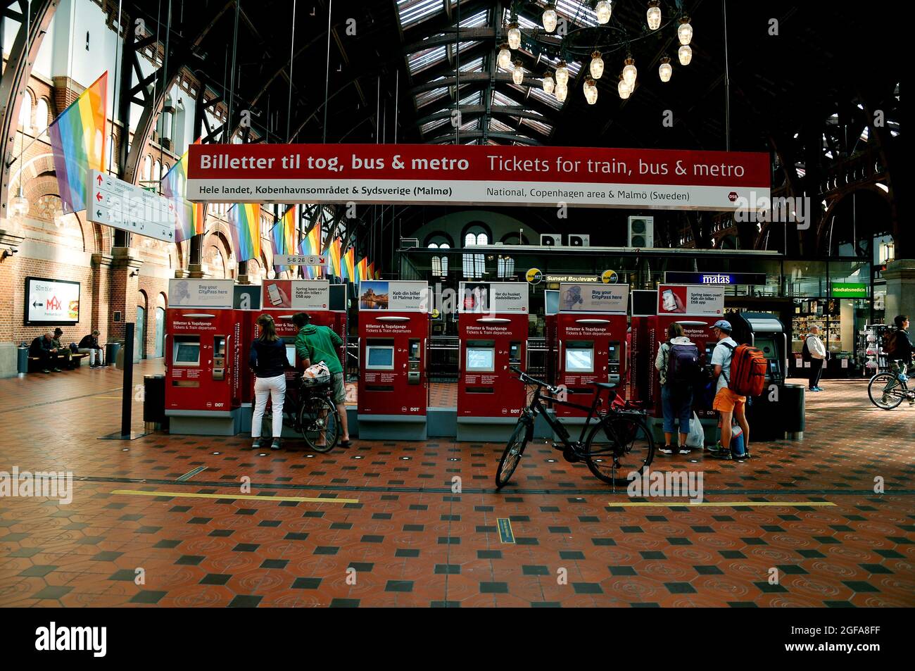 Copenhagen, Denmark., 24 August 2021, Train bus and metro tiicket ...