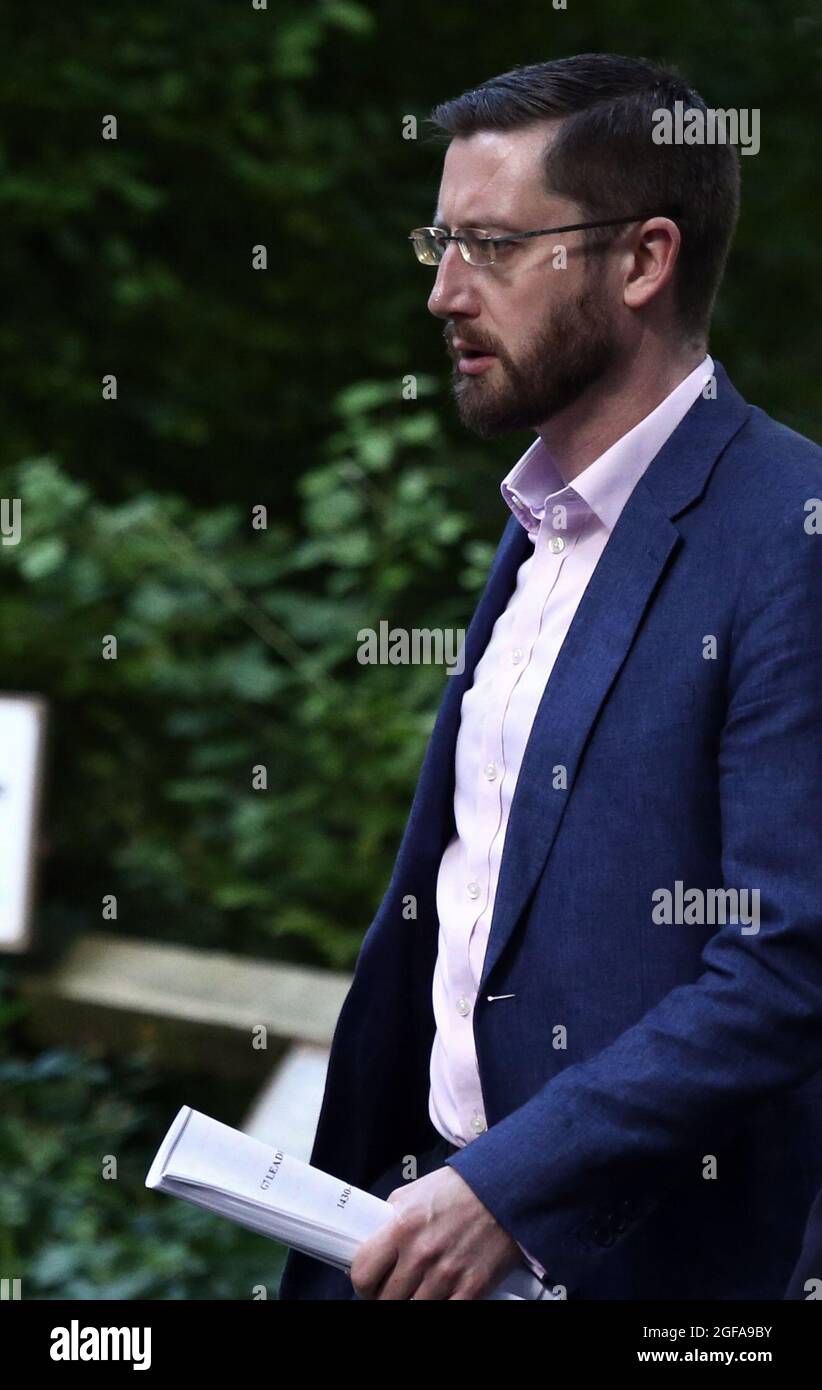 London, England, UK. 24th Aug, 2021. Cabinet Secretary SIMON CASE is ...