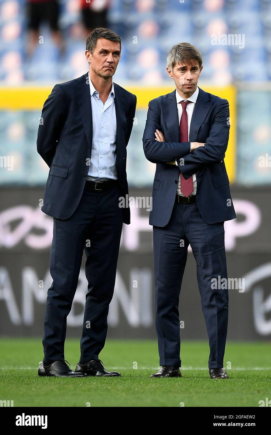 Genoa Italy 23 August 2021 Paolo Maldini L Technical Area