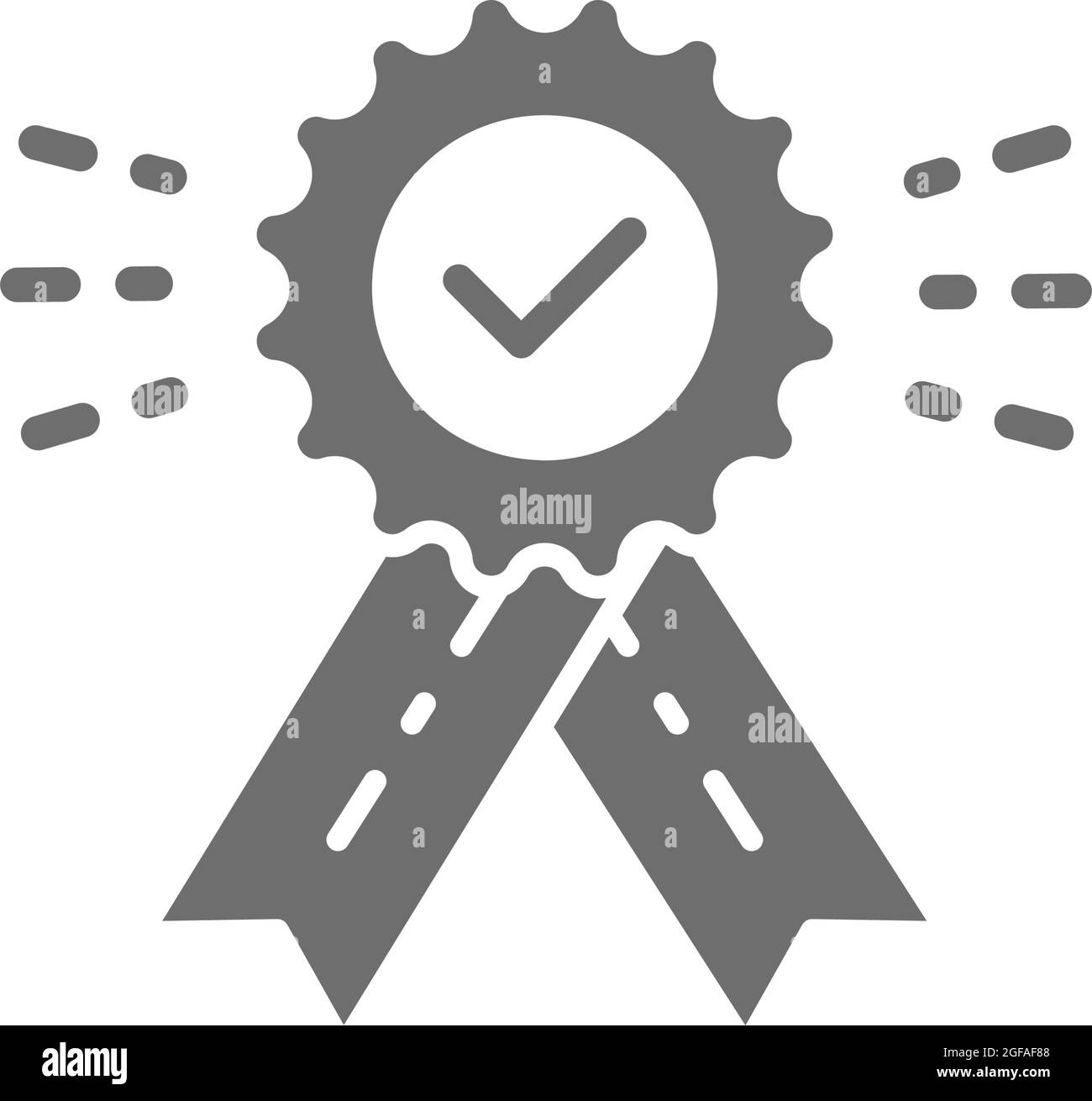 Award with check mark, best choice, quality control, winner, victory ...