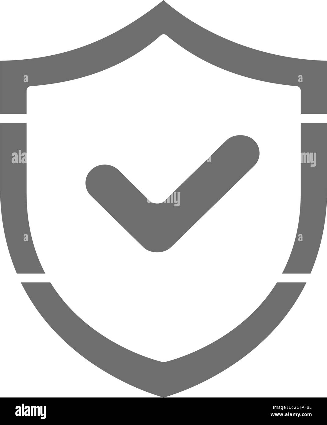 Shield with check mark, quality control protection, accepted, approved ...